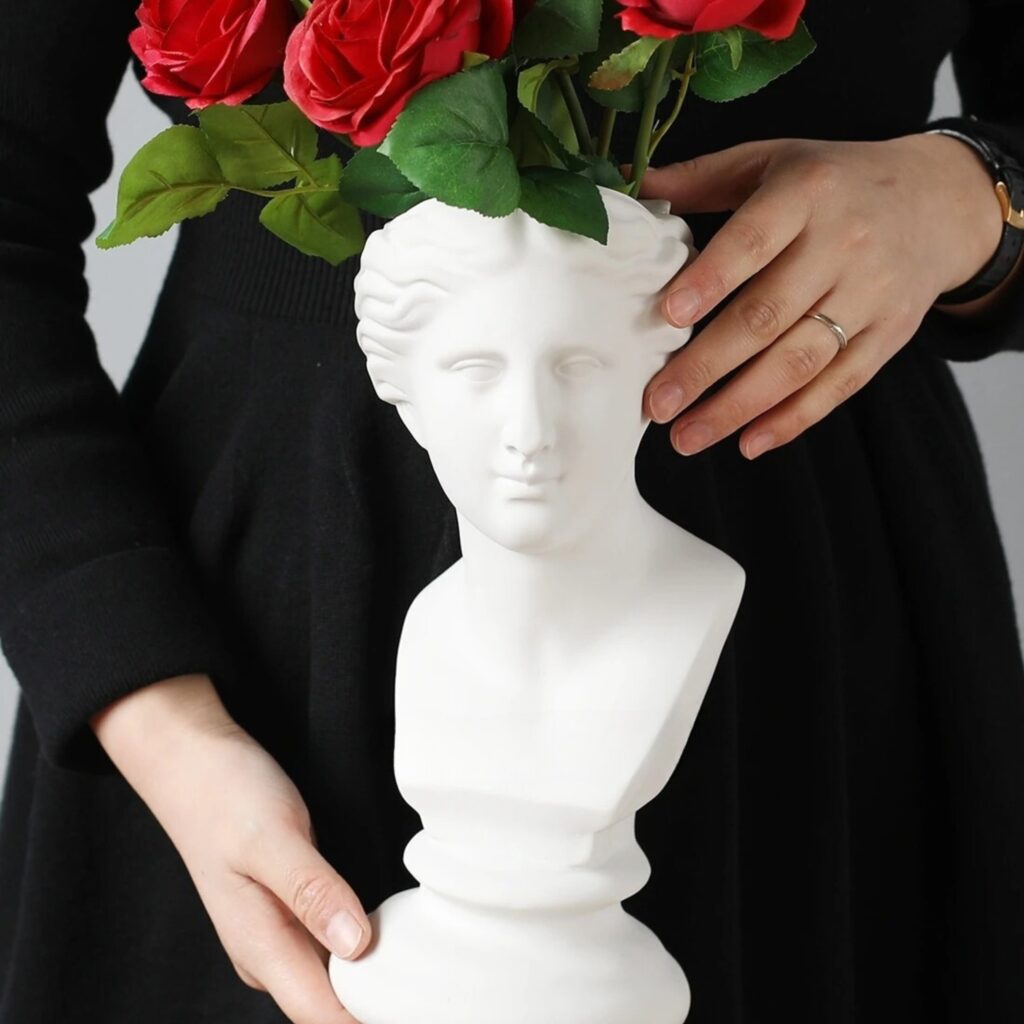 Vase tête de femme style grec antique - MON JOLI VASE